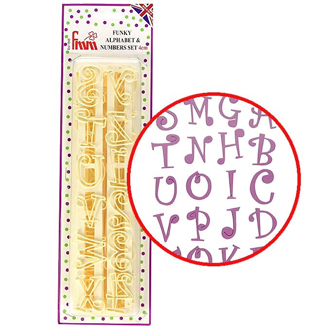 Cutter Set - Alphabet & Numbers Tappit - Funky Uppercase – Latorta