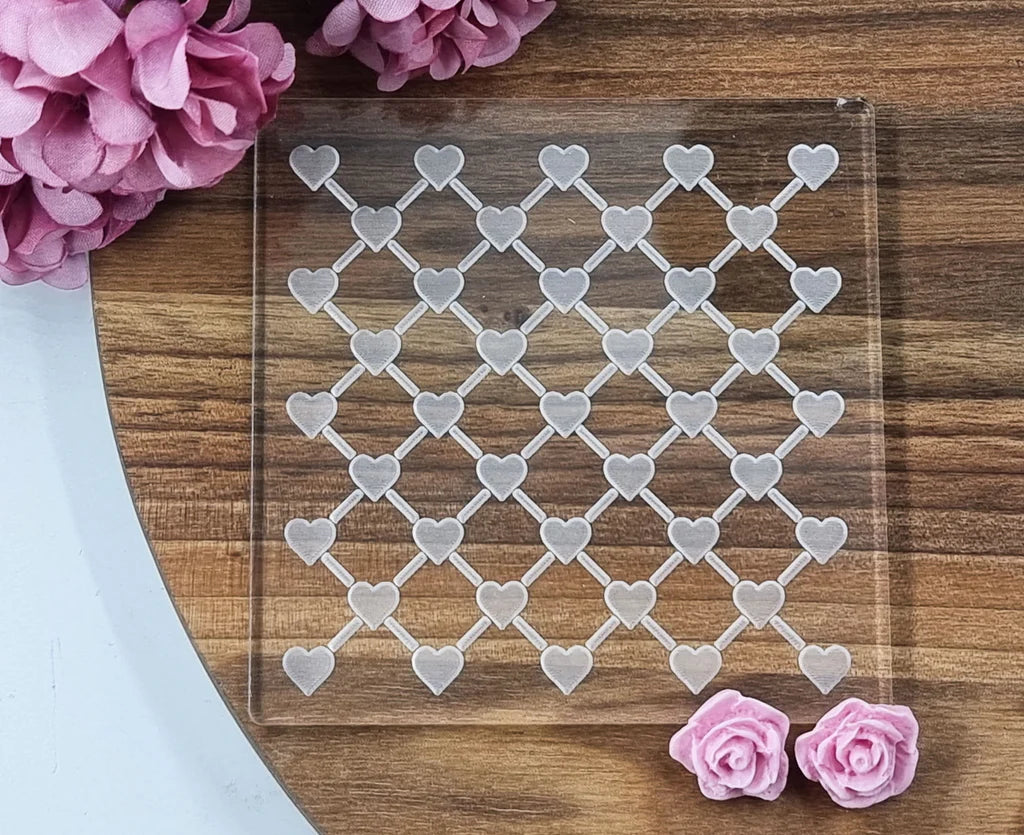 Debosser - Heart Lattice Pattern (Valentine's Cookie / Fondant Embosser ...