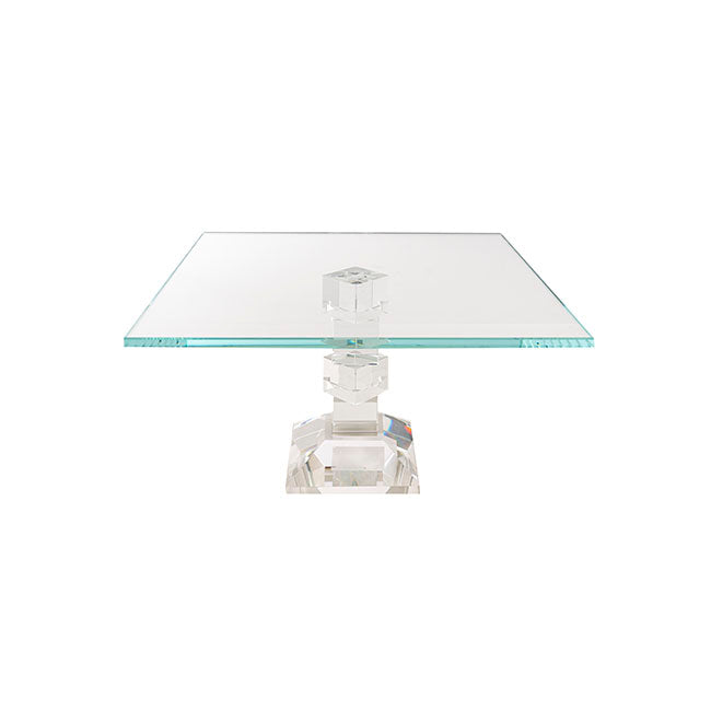Cake Stand - Crystal Glass Square Cake Pedestal - 12 inch – Latorta