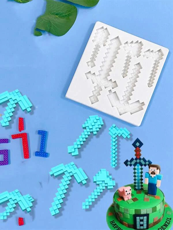 Silicone Mould - Minecraft Diamond Sword & Mining Tools – Latorta