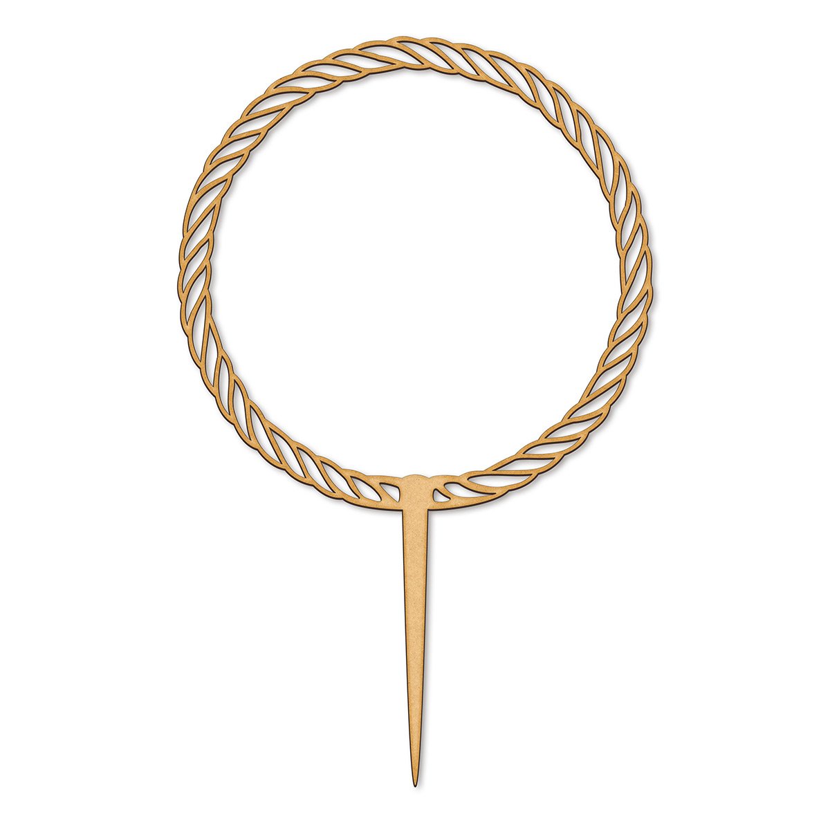 Cake Topper - Rope Flower Hoop Wooden Cake Topper – Latorta