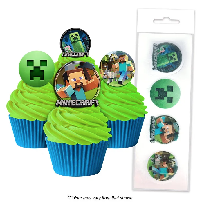Minecraft Edible Cupcake Toppers MineCraft Edible Cupcake Toppers